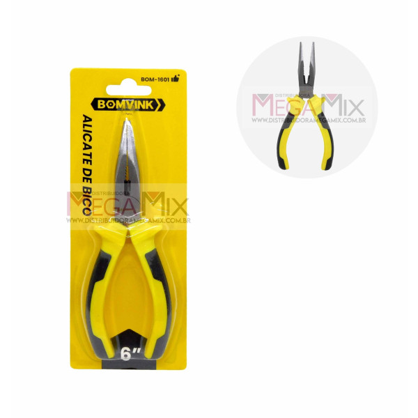 Alicate de Bico 6'' BOM-1601 - Bomvink | Mega Mix