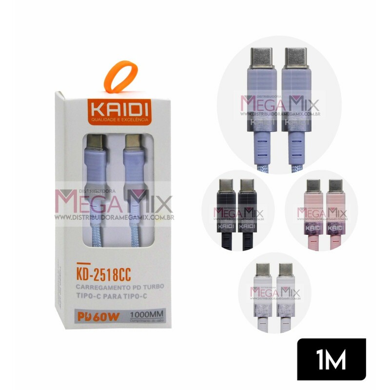 Cabo de Dados Tipo C/Tipo C KD-2518CC Kaidi | Mega Mix