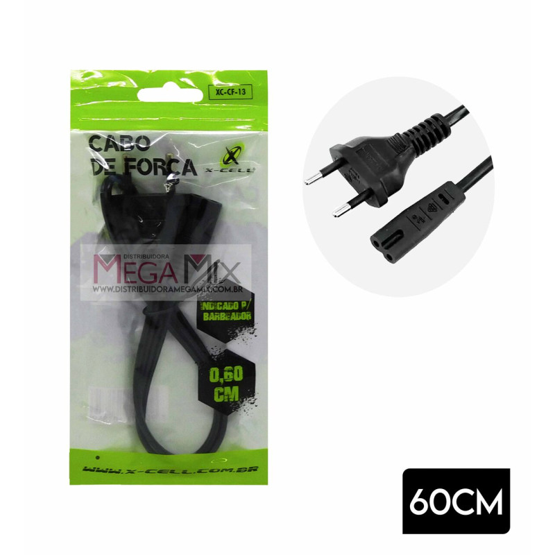 Cabo de Força Bipolar 60cm XC-CF-13 - X-Cell | Mega Mix