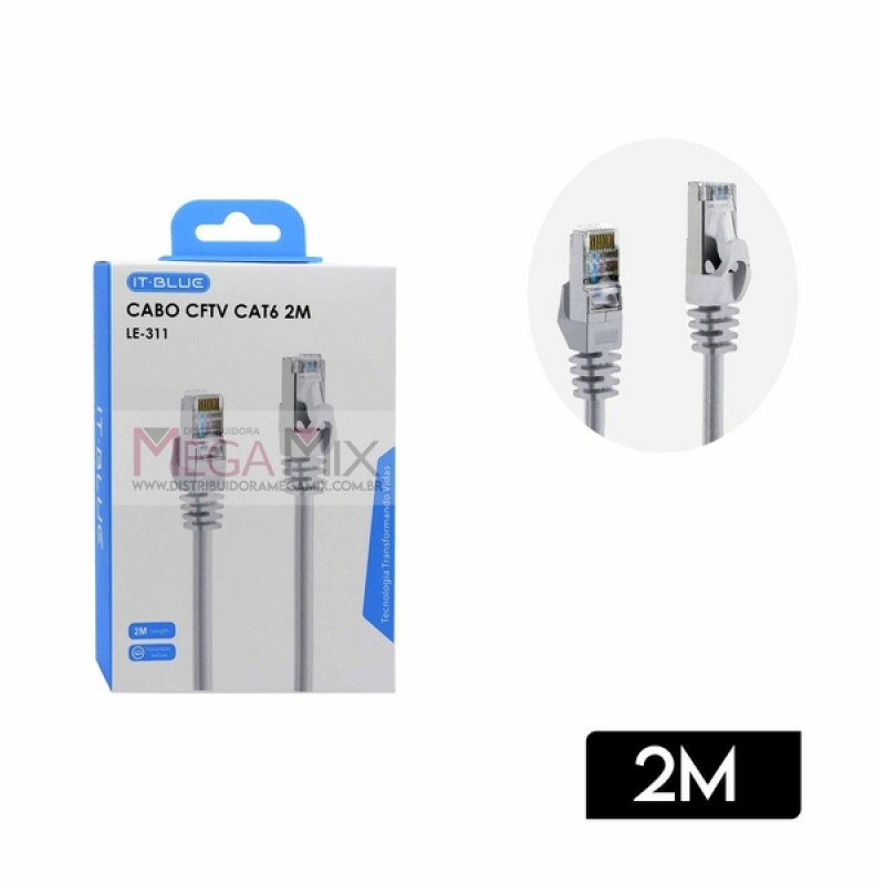 Cabo de Rede CFTV CAT6 2M LE-311 - It-Blue | Mega Mix