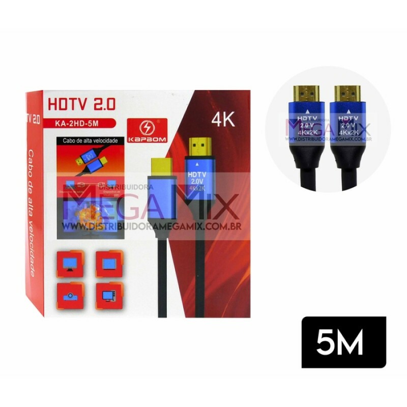Cabo HDMI + HDMI 5M KA-2HD-5M - Kapbom | Mega Mix