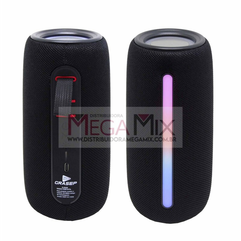Caixa de Som Bluetooth 15W D-G225 - Grasep | Mega Mix