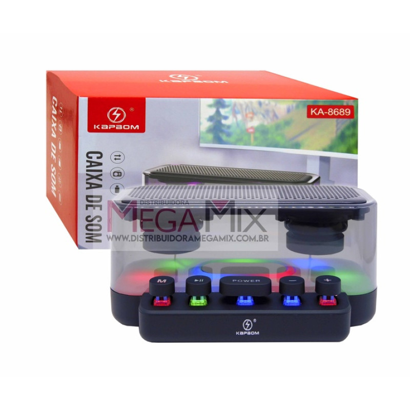 Caixa de Som Bluetooth 6W KA-8689 - Kapbom| Mega Mix