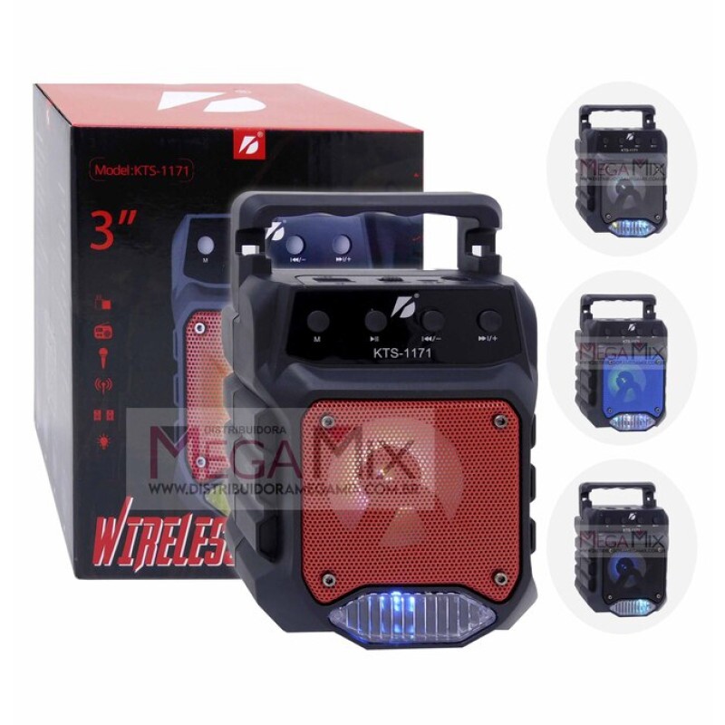 Caixa de Som Bluetooth 5W KTS-1171 - KTS | Mega Mix