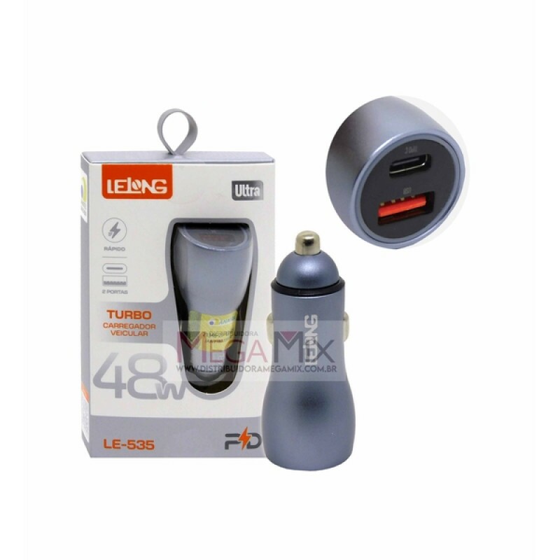 Carregador Veicular 48W LE-535 | Mega Mix