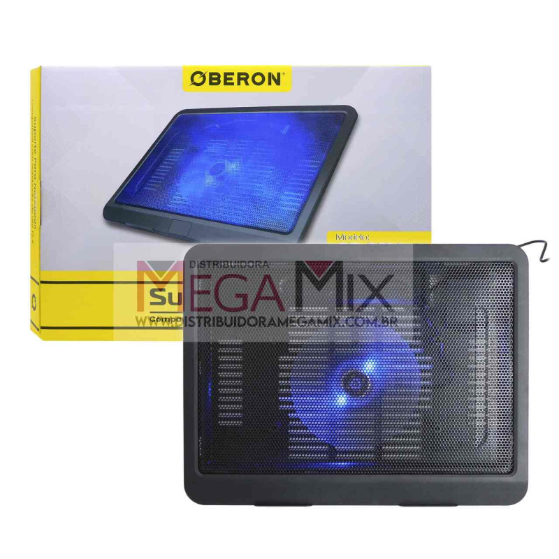 Suporte Notebook c/ Cooler OR-9014 - Oberon | Mega Mix