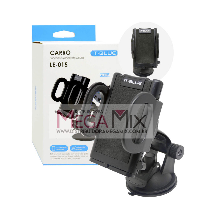 Suporte Veicular 3 em 1 LE-015 - It-Blue | Mega Mix