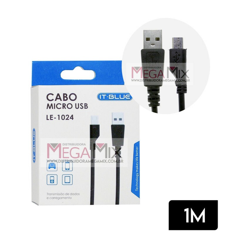 Cabo USB + Micro USB (V8) LE-1024 - It-Blue | Mega Mix