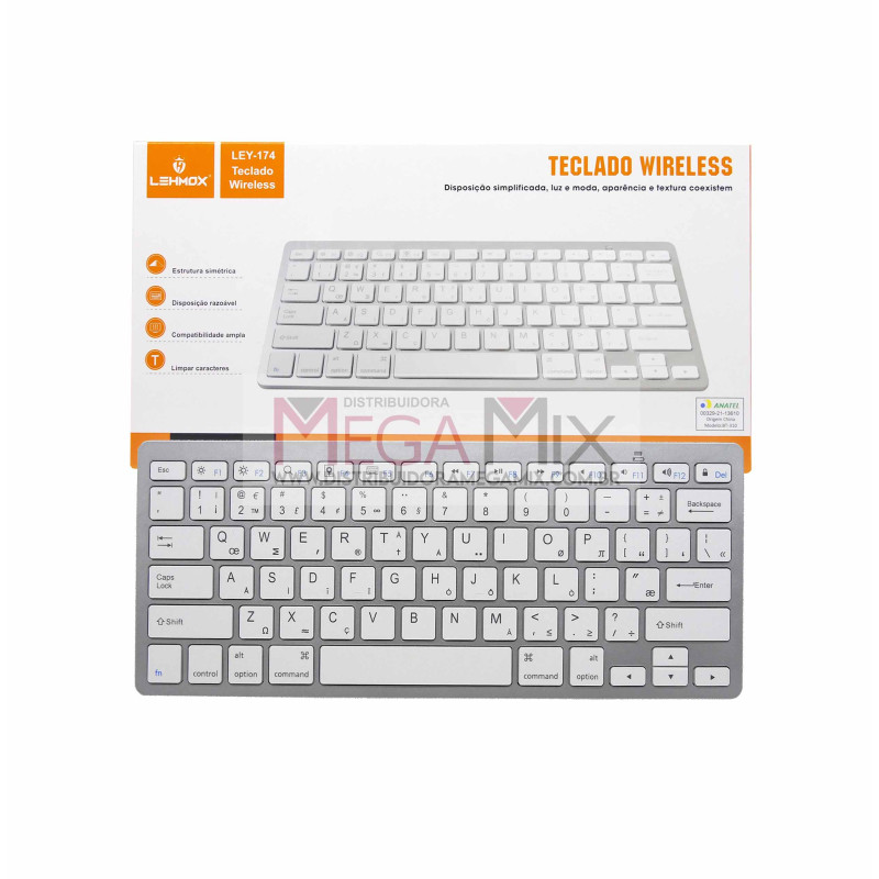 Mini Teclado Bluetooth LEY-174 - Lehmox | Mega Mix Mini Teclado Bluetooth LEY-174 - Lehmox | Mega Mix