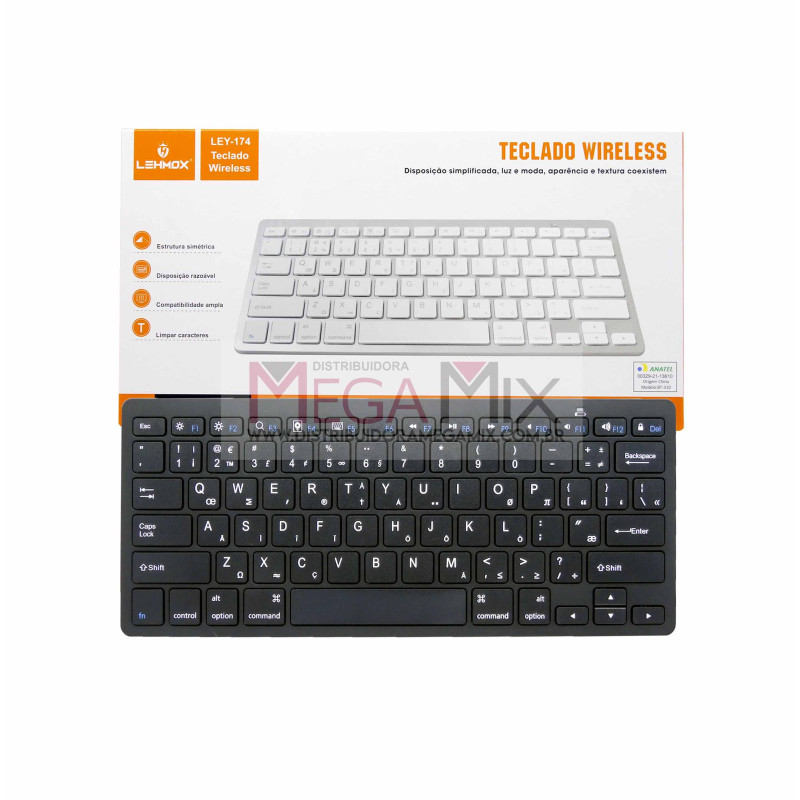 Mini Teclado Bluetooth LEY-174 - Lehmox | Mega Mix Mini Teclado Bluetooth LEY-174 - Lehmox | Mega Mix