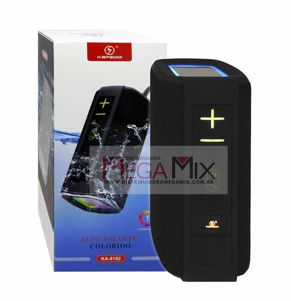 Caixa de Som Bluetooth 10W KA-8182 - Kapbom | Mega Mix