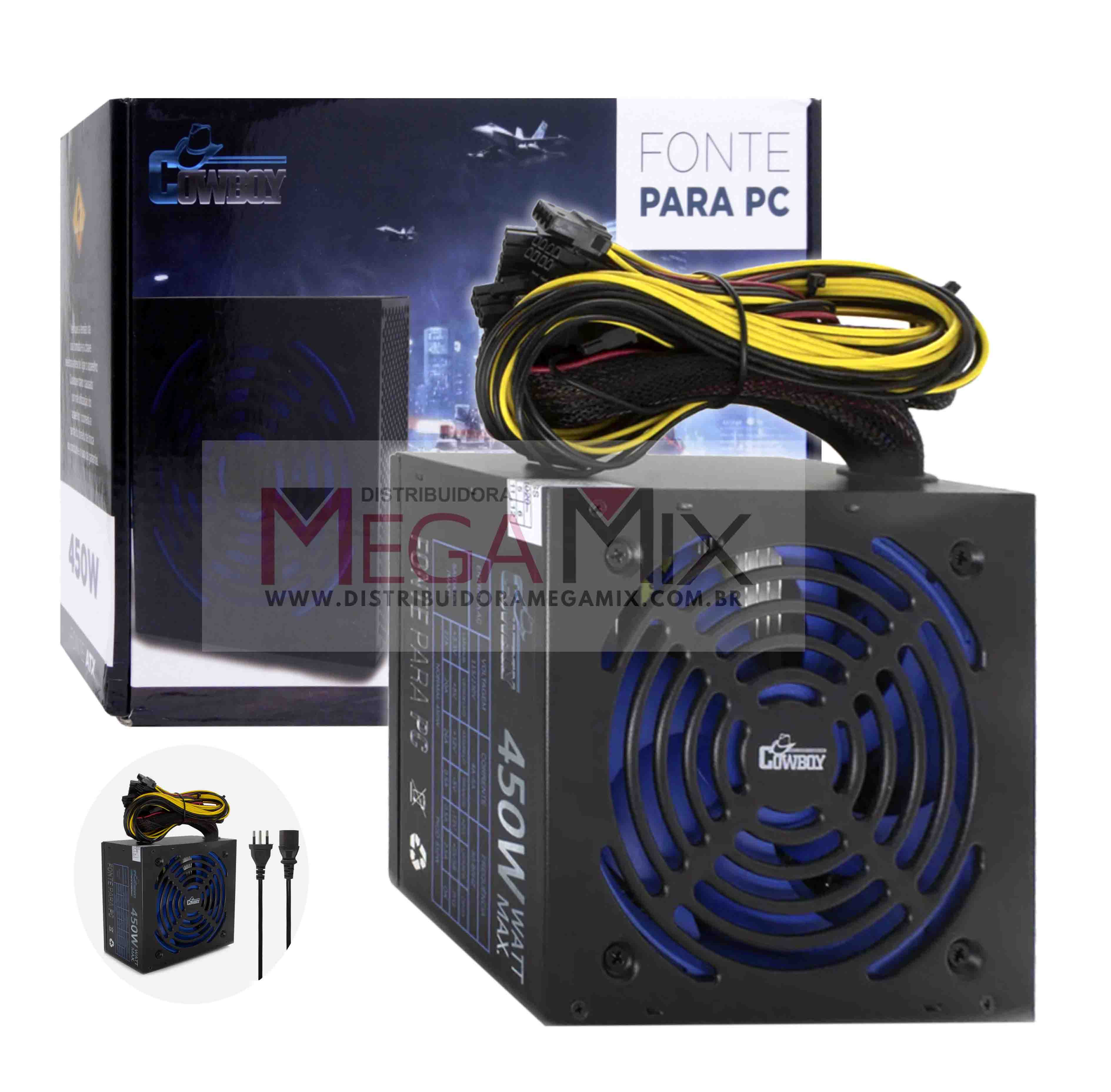 Fonte Real ATX 450W KP-533 - Knup | Mega Mix