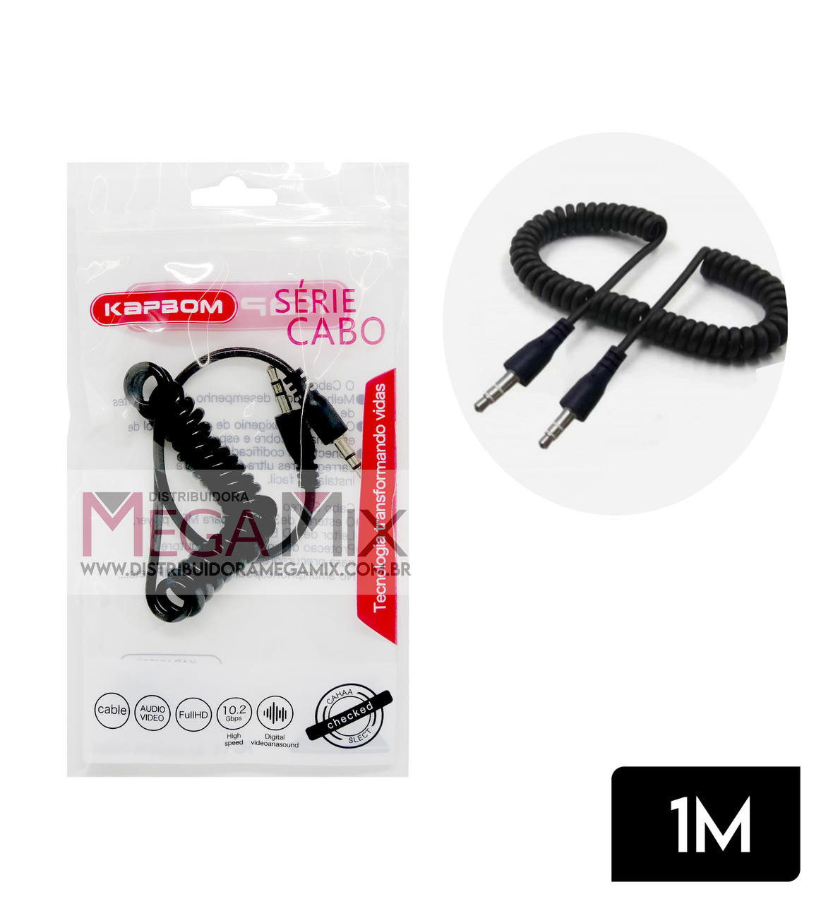 Cabo P2 + P2 1M KAP-UH035 - Kapbom | Mega Mix