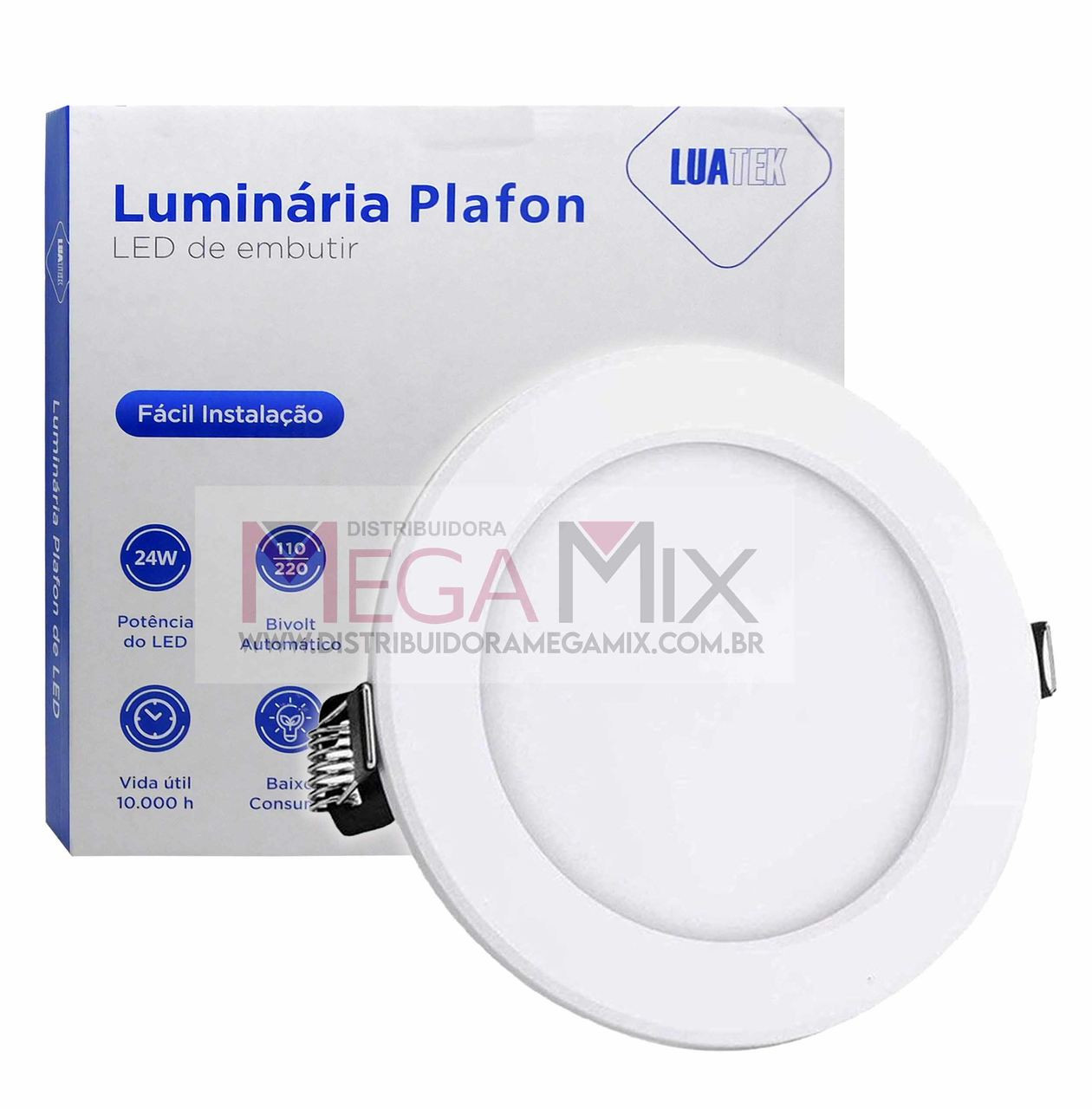 Luminária LED de embutir LK-Y24 - Luatek | Mega Mix