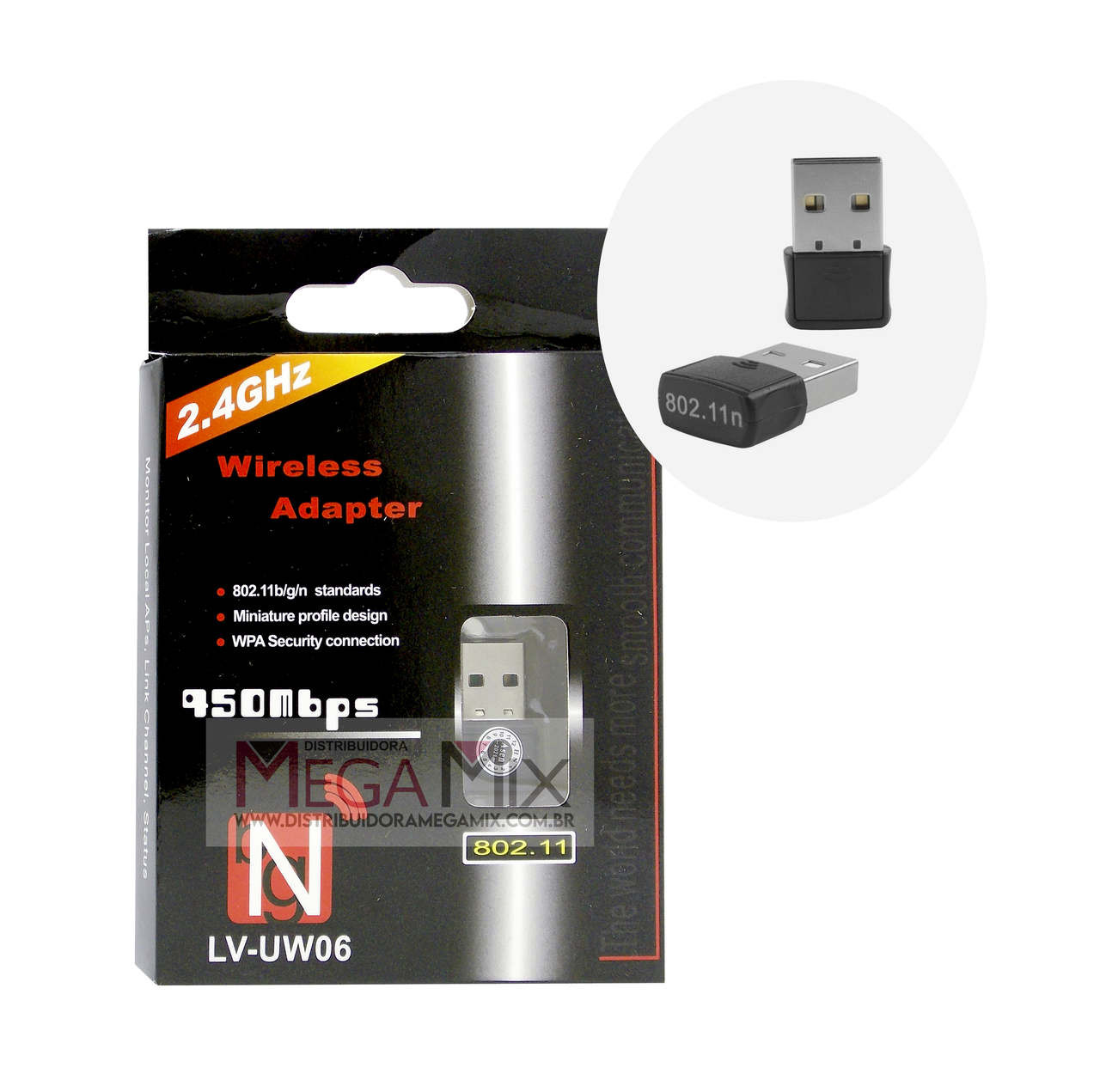 Adaptador Wireless USB 150Mbps LV-UW06 | Mega Mix