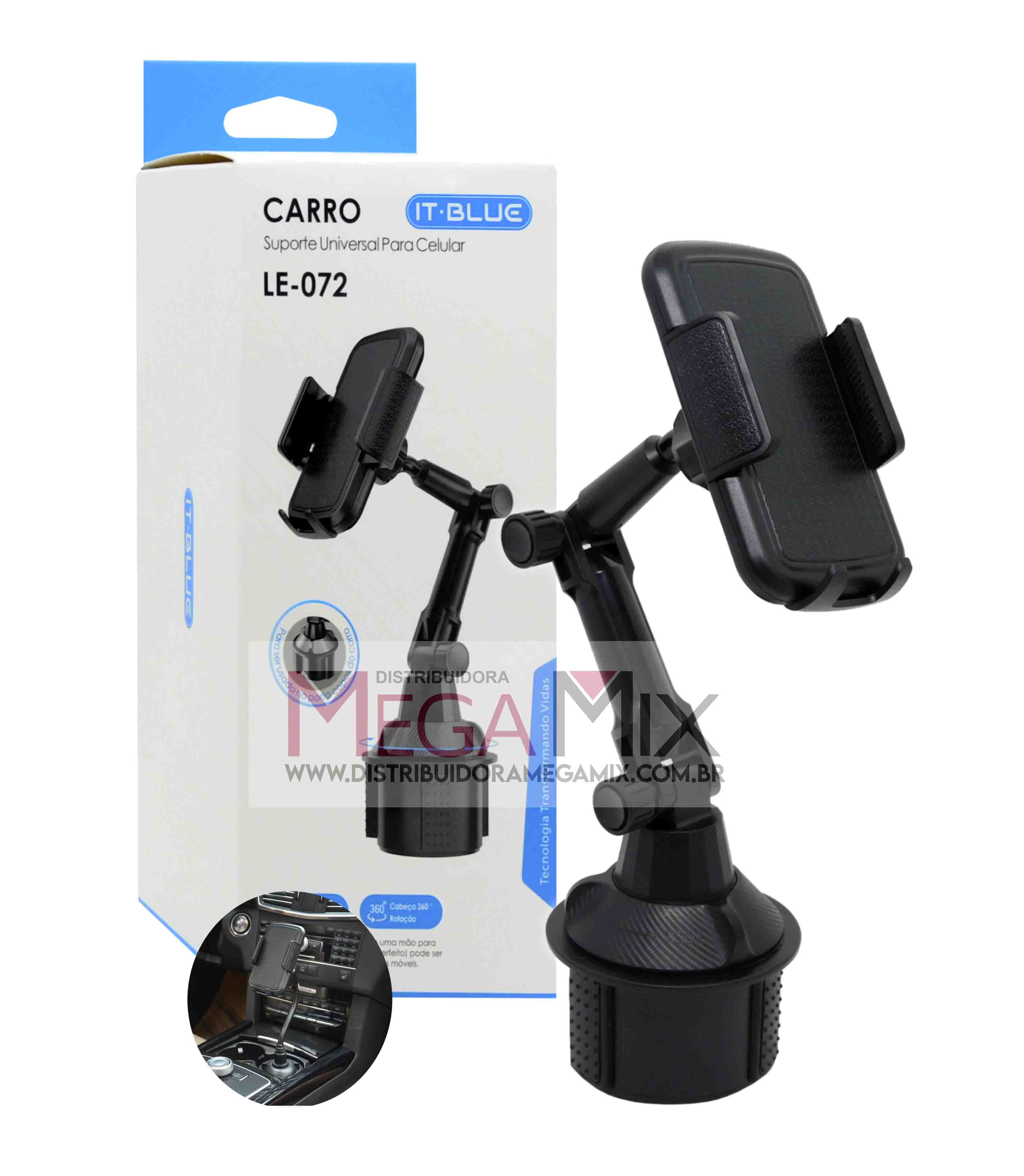 Suporte de Celular p/ Copos LE-072 - It-Blue | Mega Mix