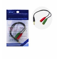 Adaptador P3 Macho + 2 P2 Fêmea KP-HM040 | Mega Mix